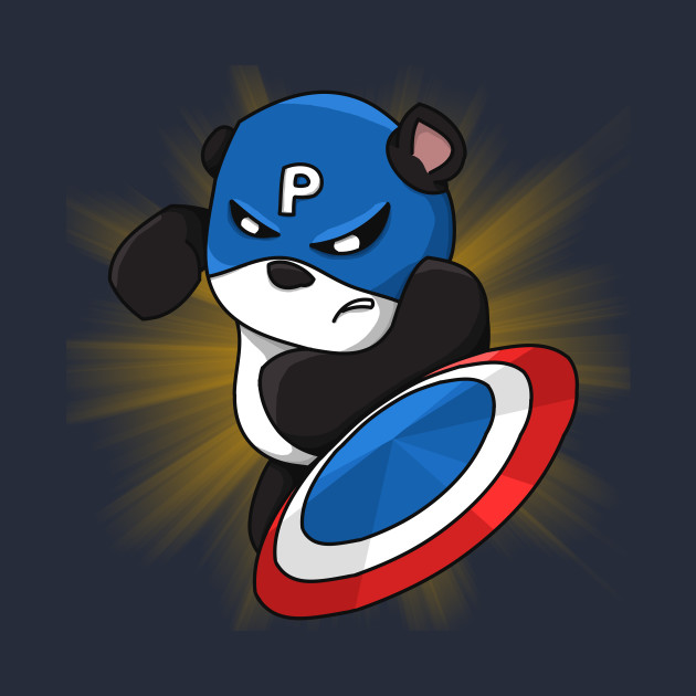 Captain Panda - Panda - T-Shirt | TeePublic