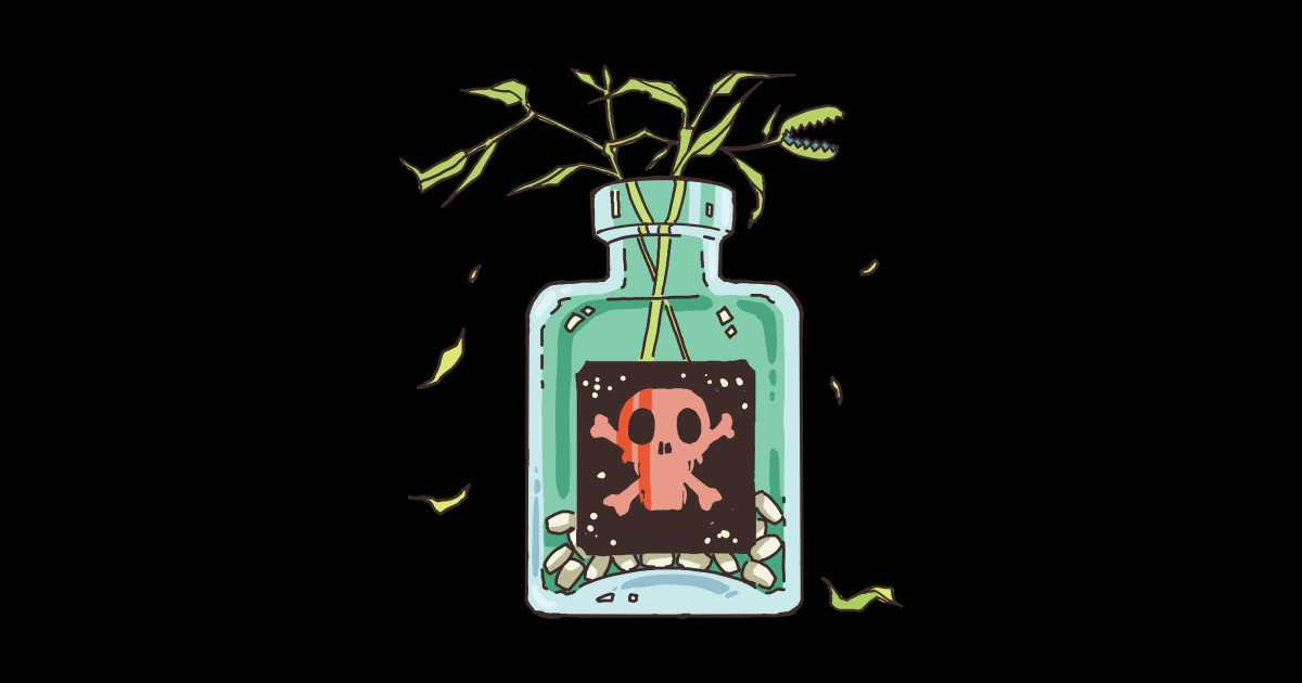 Toxic Poison Bottle Cartoon - Poison - Sticker | TeePublic