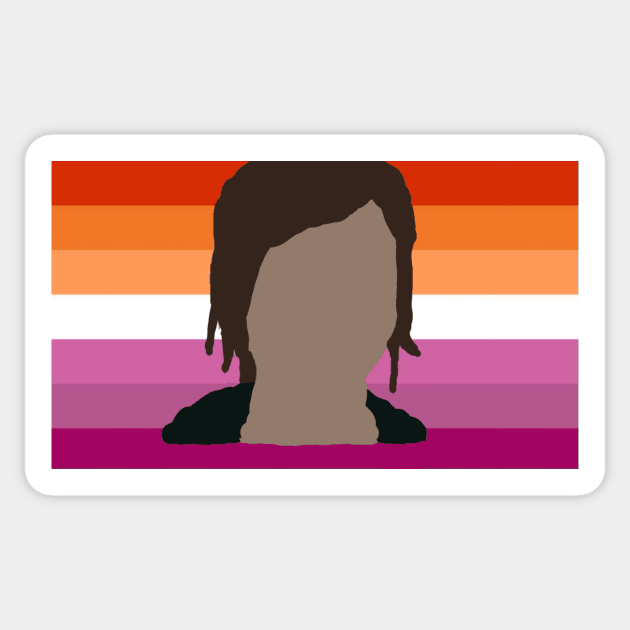 Ellie Williams with pride flag - Ellie Williams - Sticker | TeePublic