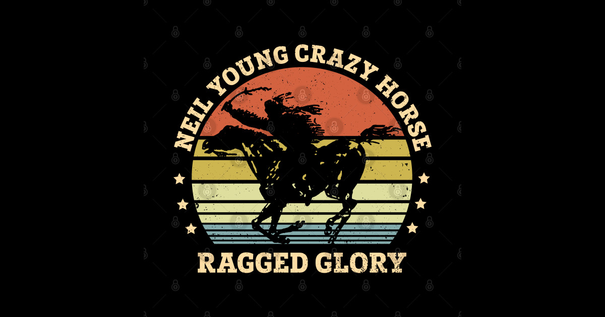 Young And Crazy Horse Ragged Glory Vintage - Neil Young - Posters and ...
