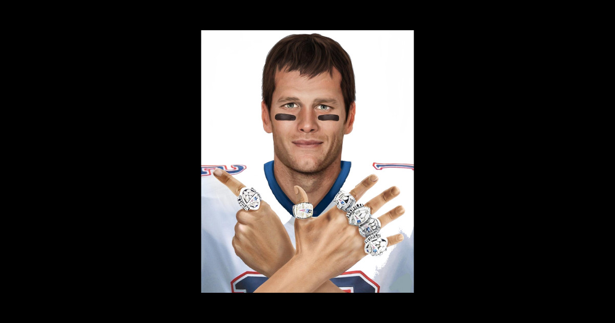 Tom Brady 6 Rings - Tom Brady - Sticker | TeePublic