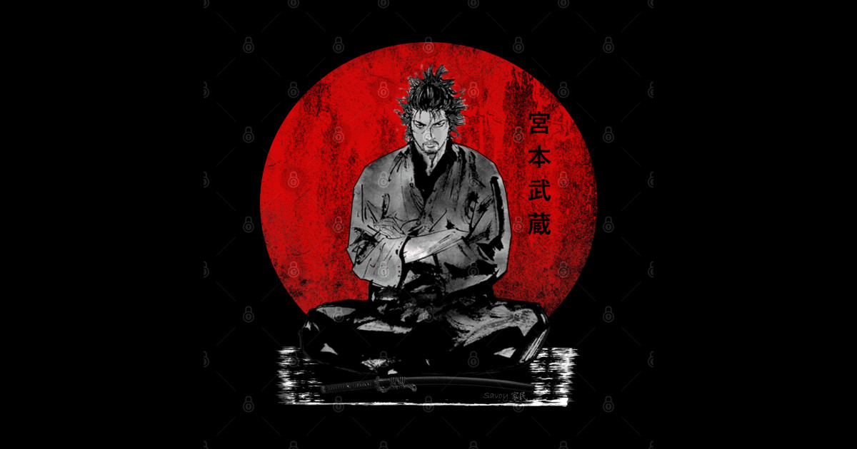 Musashi Meditation - Musashi Miyamoto - Sticker | TeePublic