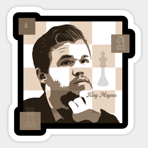 Magnus Carlsen, chess champion - Magnus Carlsen - Sticker | TeePublic