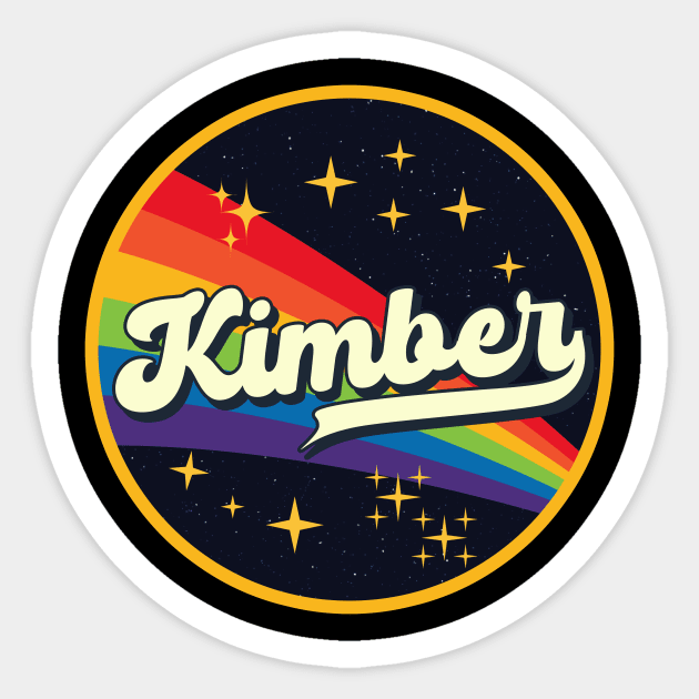 Kimber // Rainbow In Space Vintage Style - Kimber - Sticker | TeePublic