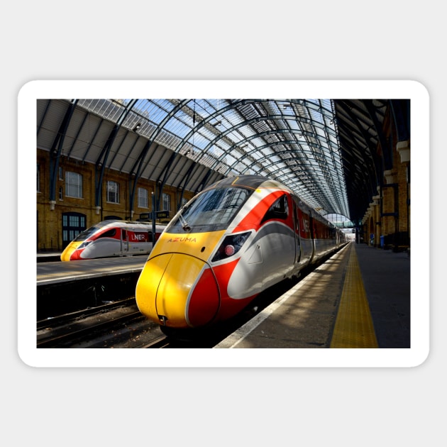 LNER Azuma at Kings Cross - Azuma - Sticker | TeePublic