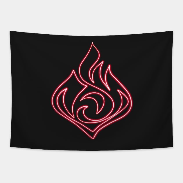 Genshin Impact - Pyro Logo - Genshin - Tapestry | TeePublic