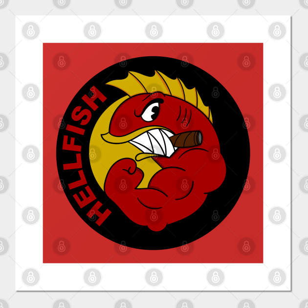 Flying Hellfish Tattoo - Hellfish - Posters and Art Prints | TeePublic
