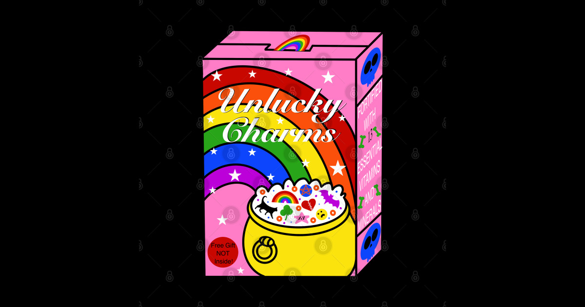 Unlucky Charms - Cat - Sticker | TeePublic