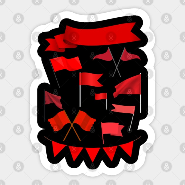 Red Flags - Red Flag - Sticker | TeePublic