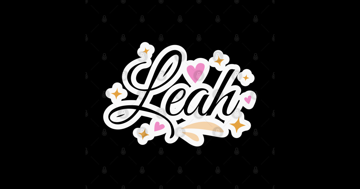 Leah name cute design - Name Gift - Sticker | TeePublic