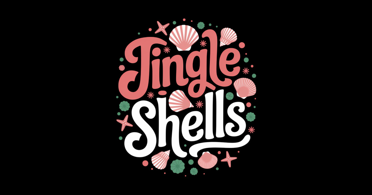Chirstmas Jingle Shells - Chirstmas Jingle Shells - Sticker | TeePublic