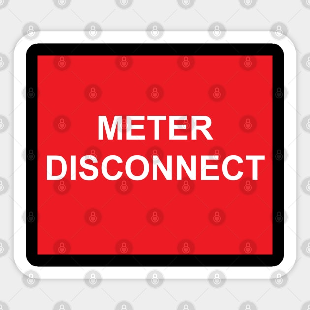 Electric Meter Disconnect Label - Meter Disconnect Label - Sticker ...