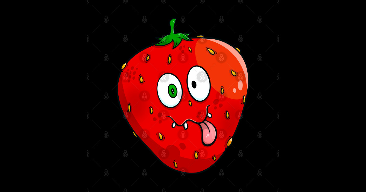 funny face strawberry - Funny Face Strawberry - Posters and Art Prints ...