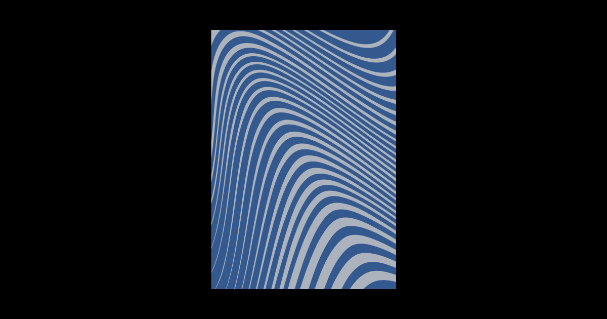 Aesthetic Blue - Modern Abstract Wavy Line - Retro Blue Wavy Lines ...