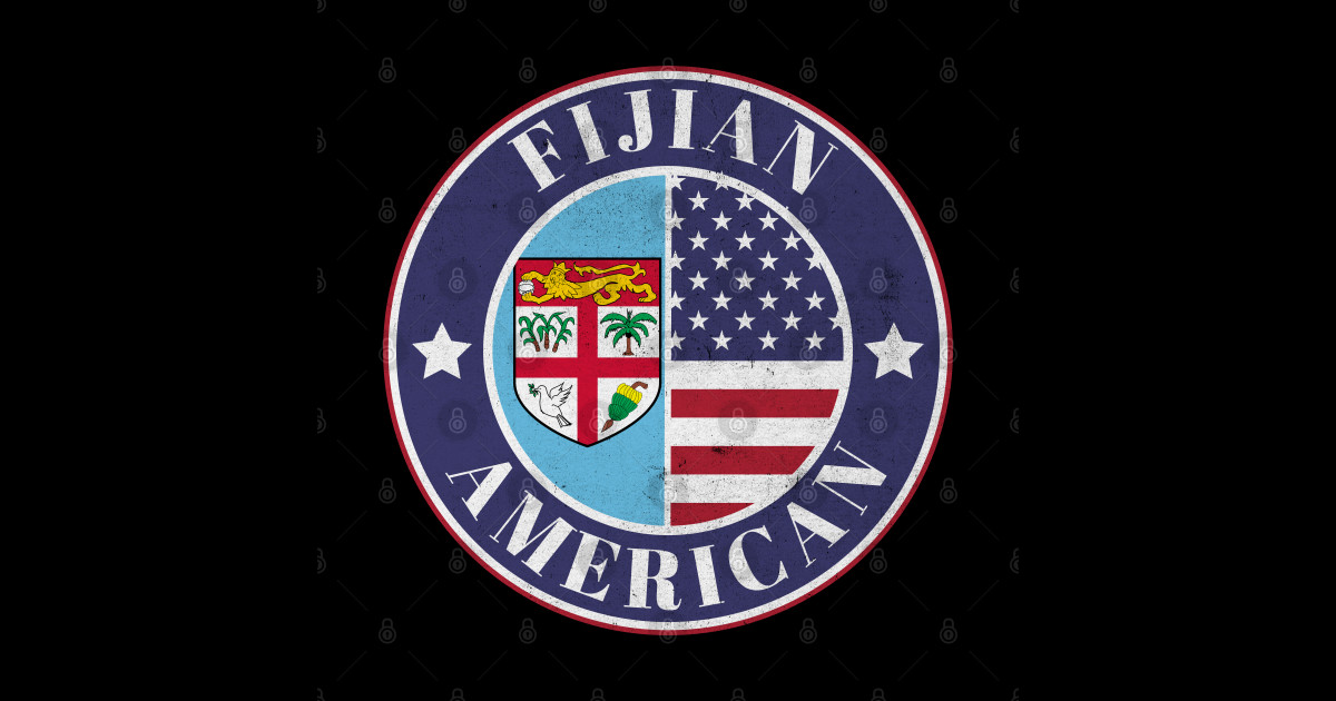 Proud Fijian-American Badge - Fiji Flag - Fiji - Sticker | TeePublic