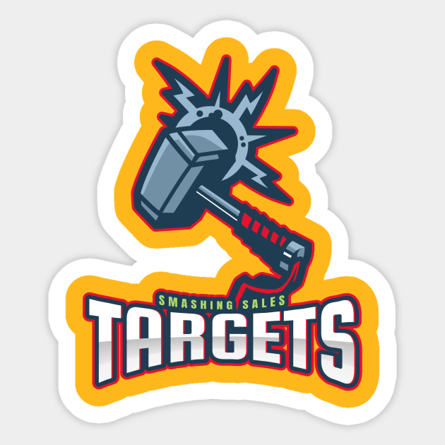 Smashing Sales Targets - Selling - Sticker | TeePublic