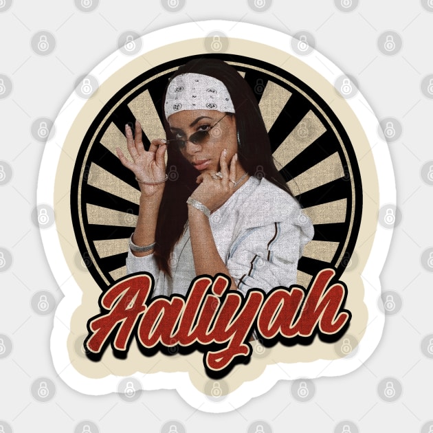 Vintage 80s Aaliyah - Aaliyah - Sticker | TeePublic