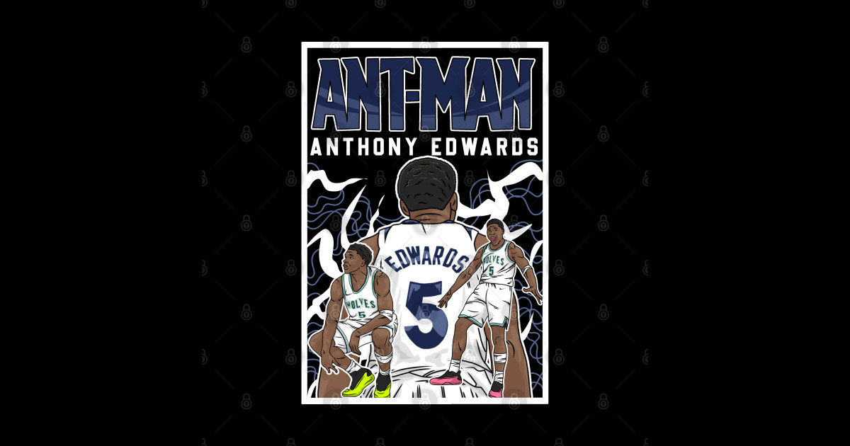 anthony edwards the ant man of timberwolves cartoon style - Anthony ...