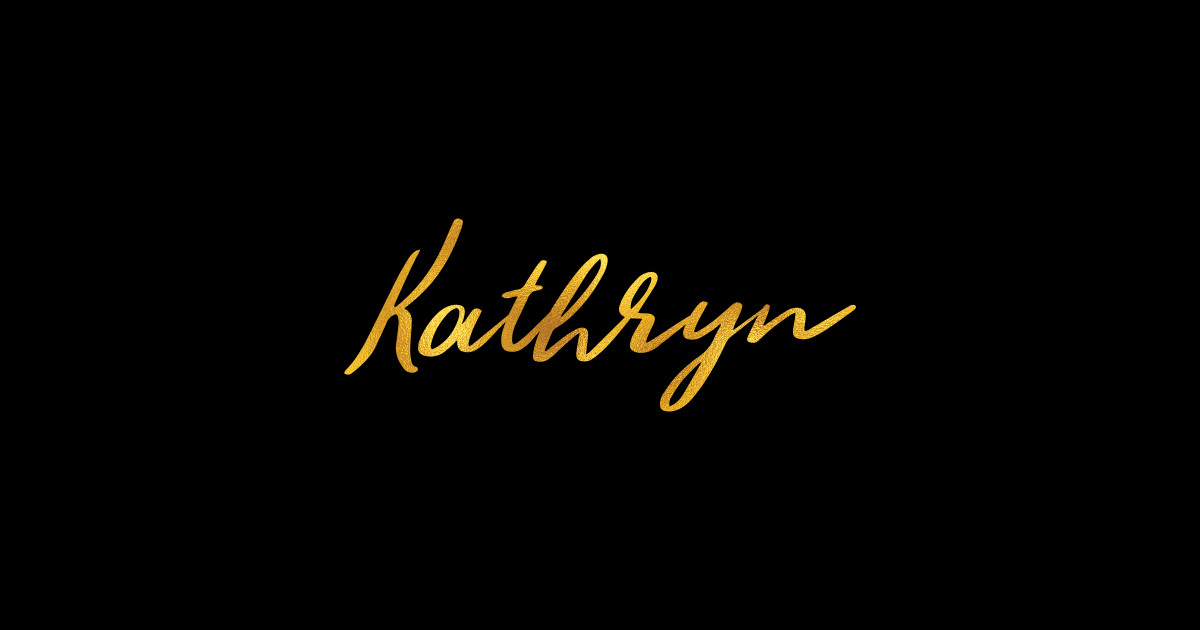 Kathryn Name Hand Lettering in Faux Gold Letters - Kathryn - Sticker ...