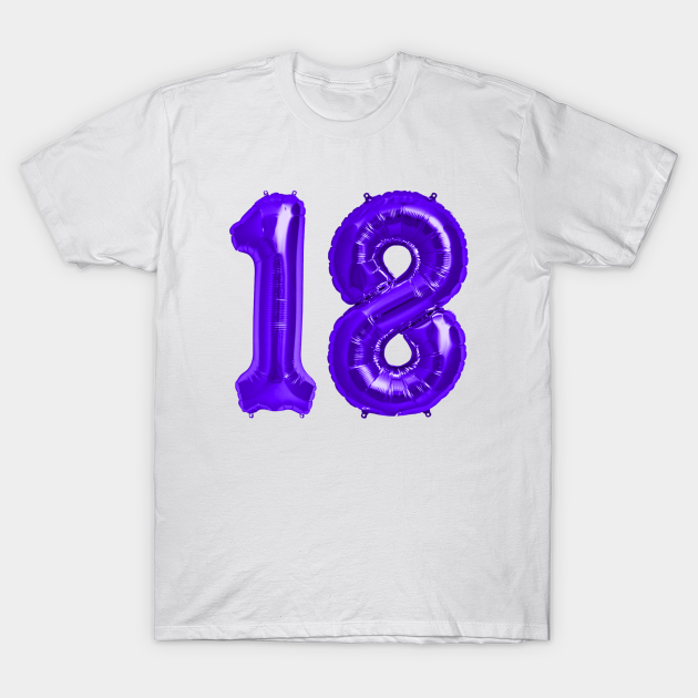 Bright Purple 18th Birthday Metallic Helium Balloons Numbers - 18th ...