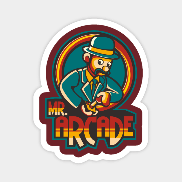Mr. Arcade - Gamer - Magnet | TeePublic