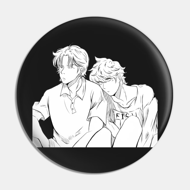 Banana Fish panel redraw (uncolored) - Banana Fish - Pin | TeePublic