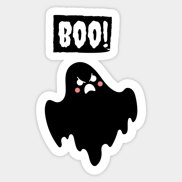 Angry Ghost Boo! - Halloween Ghosts - Sticker | TeePublic