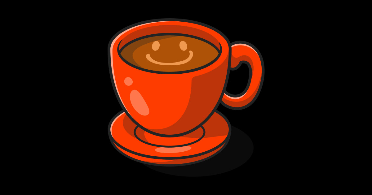 Coffee Time Cartoon - Coffee Time Cartoon - Sticker | TeePublic