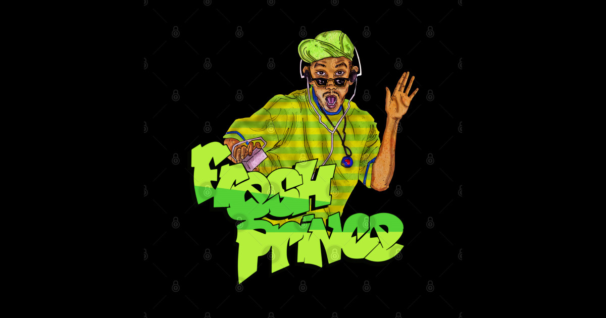 fresh prince cartoon - Fresh Prince - Sticker | TeePublic