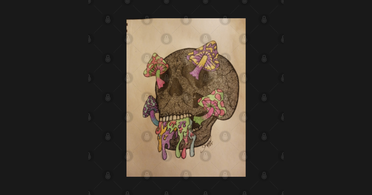 Rad skull - Trippy Skull - T-Shirt | TeePublic