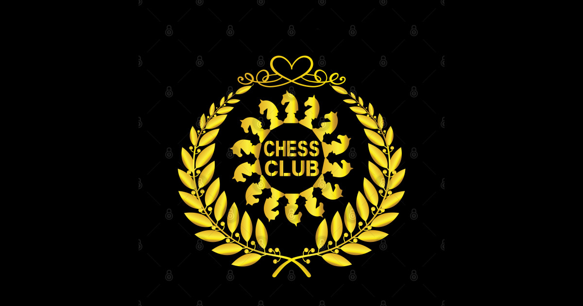 Chess Club Emblem – Knight Crest with Golden Laurel Wreath - Chess ...