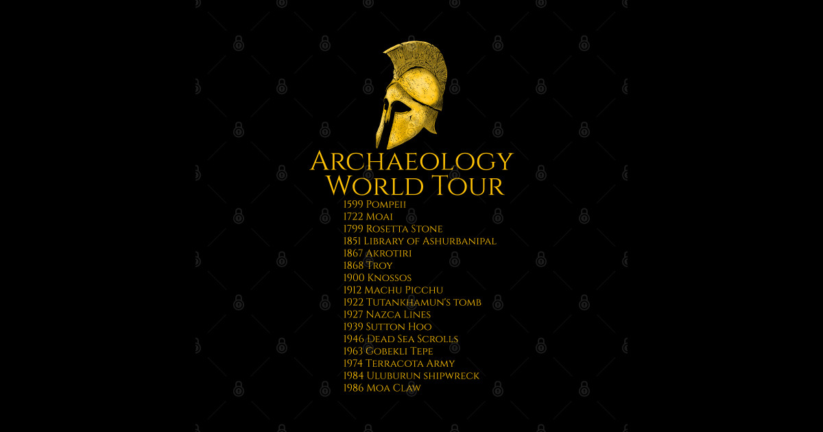 Archaeology World Tour Funny Archaeologist History Buff Gift ...