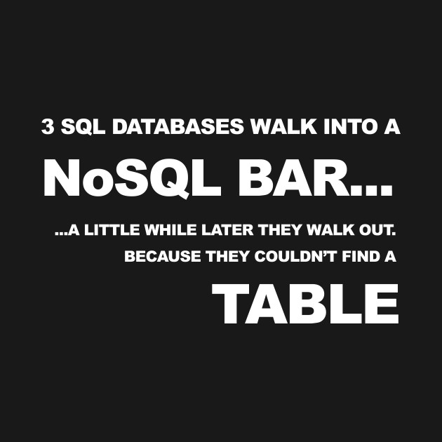 Funny Database Administrator SQL Database - Database - T-Shirt | TeePublic Funny Database Administrator SQL Database - Database - T-Shirt | TeePublic