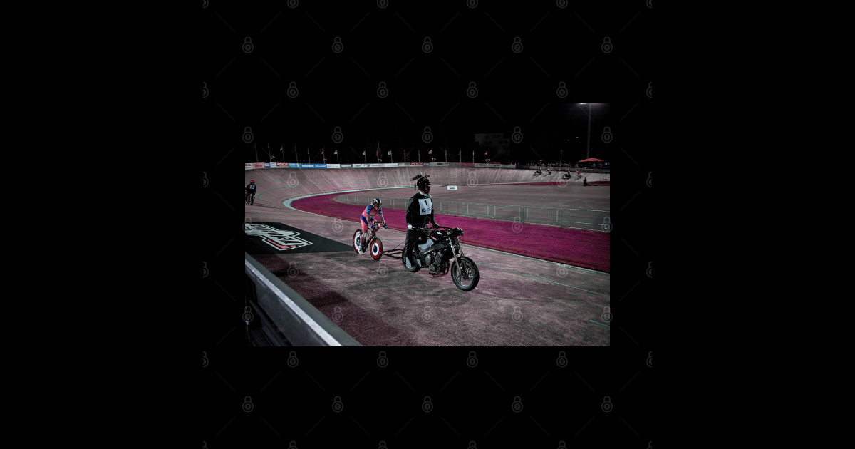 Racetrack Bike / Swiss Artwork Photography - Bike Racing - Sticker ...
