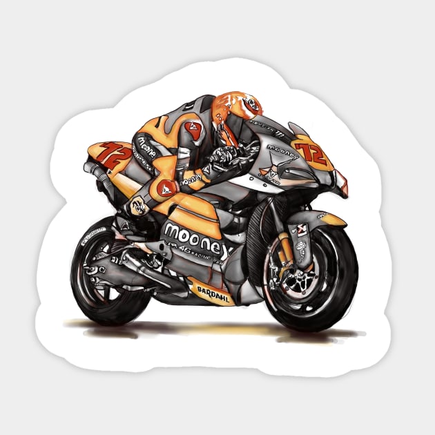 Drawing/Sketching MotoGP Team No 72 - Motogp - Sticker | TeePublic