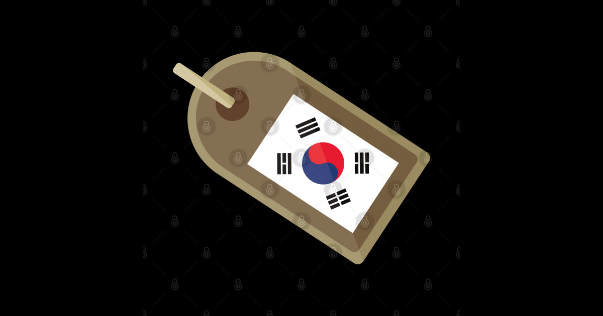 South Korea - Korean Flag (Tag) - Korean - Sticker | TeePublic