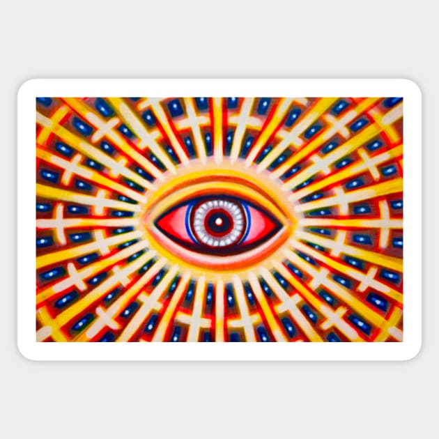 "Red Eye" - Red - Sticker | TeePublic