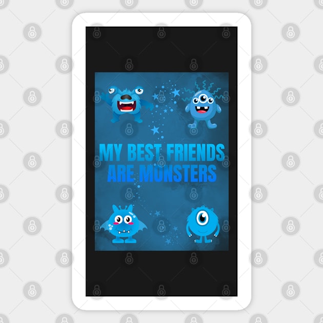 My Best Friends Are Monsters 4 Cute Monsters - Monsters - Sticker ...
