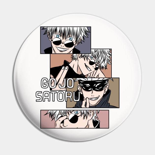 Gojo_Saturo_Anime_Manga_Jujutsu - Gojo Satoru - Pin | TeePublic