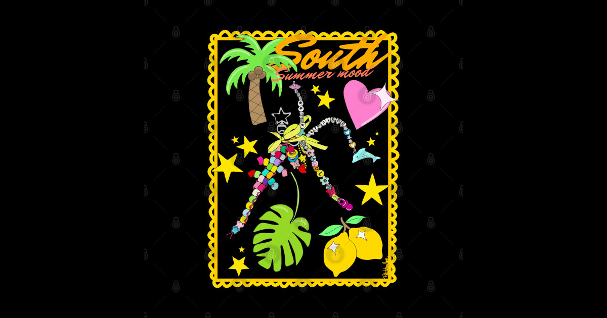 South Summer Mood Colorful Y2k Charm Design - Summer Vibes - Sticker ...