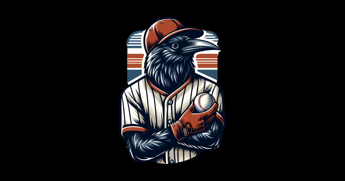 crows play baseball - The Crow - Sticker | TeePublic