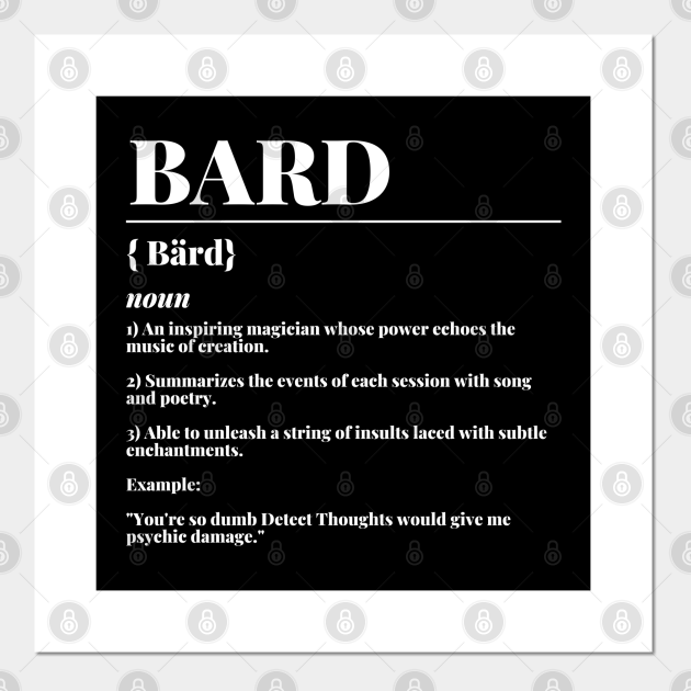 Dnd Bard Definition - Dnd Bard - Posters and Art Prints | TeePublic