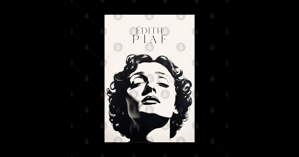 Edith Piaf - portrait - Peinture - Musique - Posters and Art Prints ...