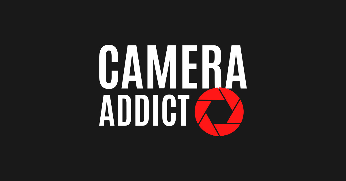 White Camera Addict and red aperture design for photographers and ...