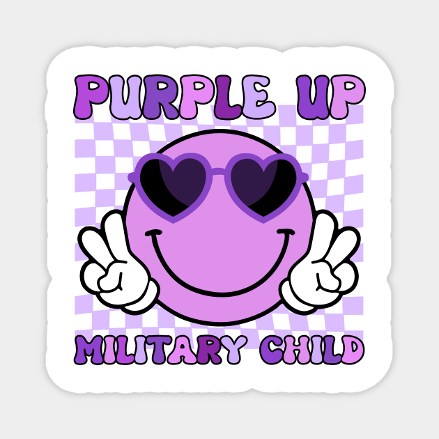 Purple Up for Military Kids Smile Face Military Child Month - Military ...