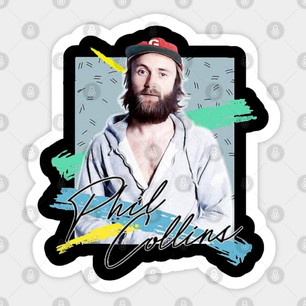 Phil collins//Aesthetic art for fans - Phil Collins - Sticker | TeePublic