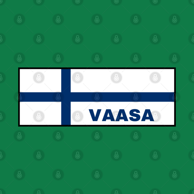 Vaasa City in Finnish Flag - Finnish Flag - T-Shirt | TeePublic