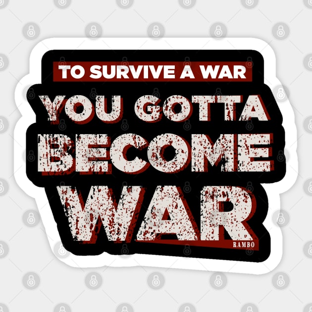 Rambo War Quotes - Rambo - Sticker | TeePublic