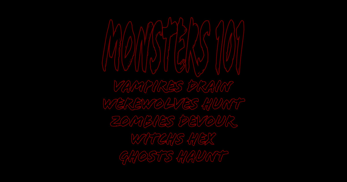 Monster 101 - Horror - Sticker | TeePublic