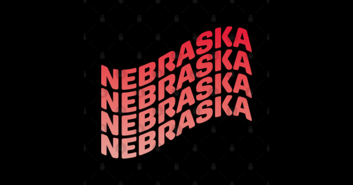 Nebraska State Red Gradient - Nebraska - Sticker | TeePublic